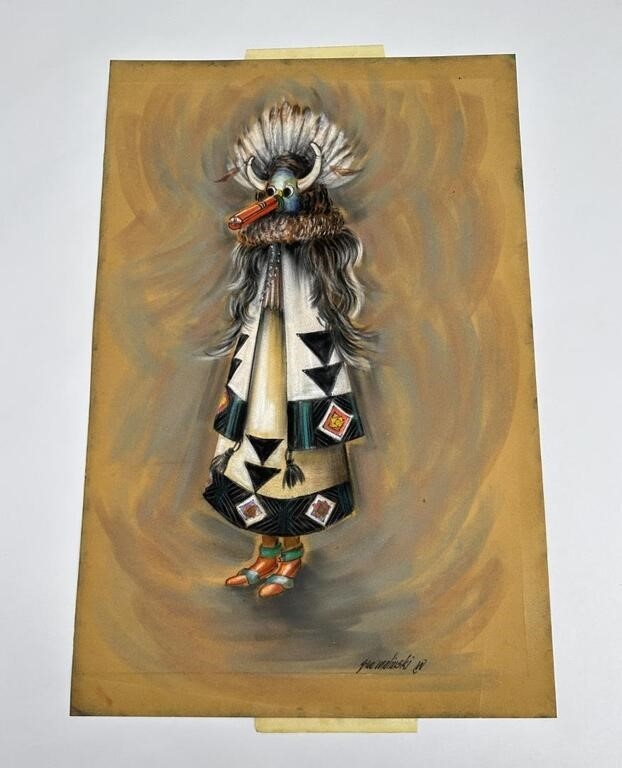 Sue Malinski | Sue Malinski Hopi Indian Pastel Drawing | MutualArt