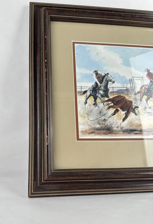Stanley Long | Stanley Long Watercolor Cowboy Painting | MutualArt