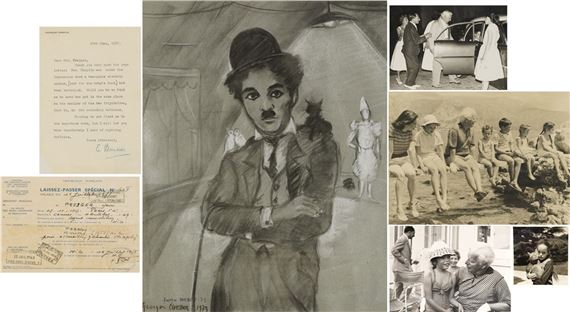 Georges Cheber | Portrait of Charlie Chaplin (1973) | MutualArt