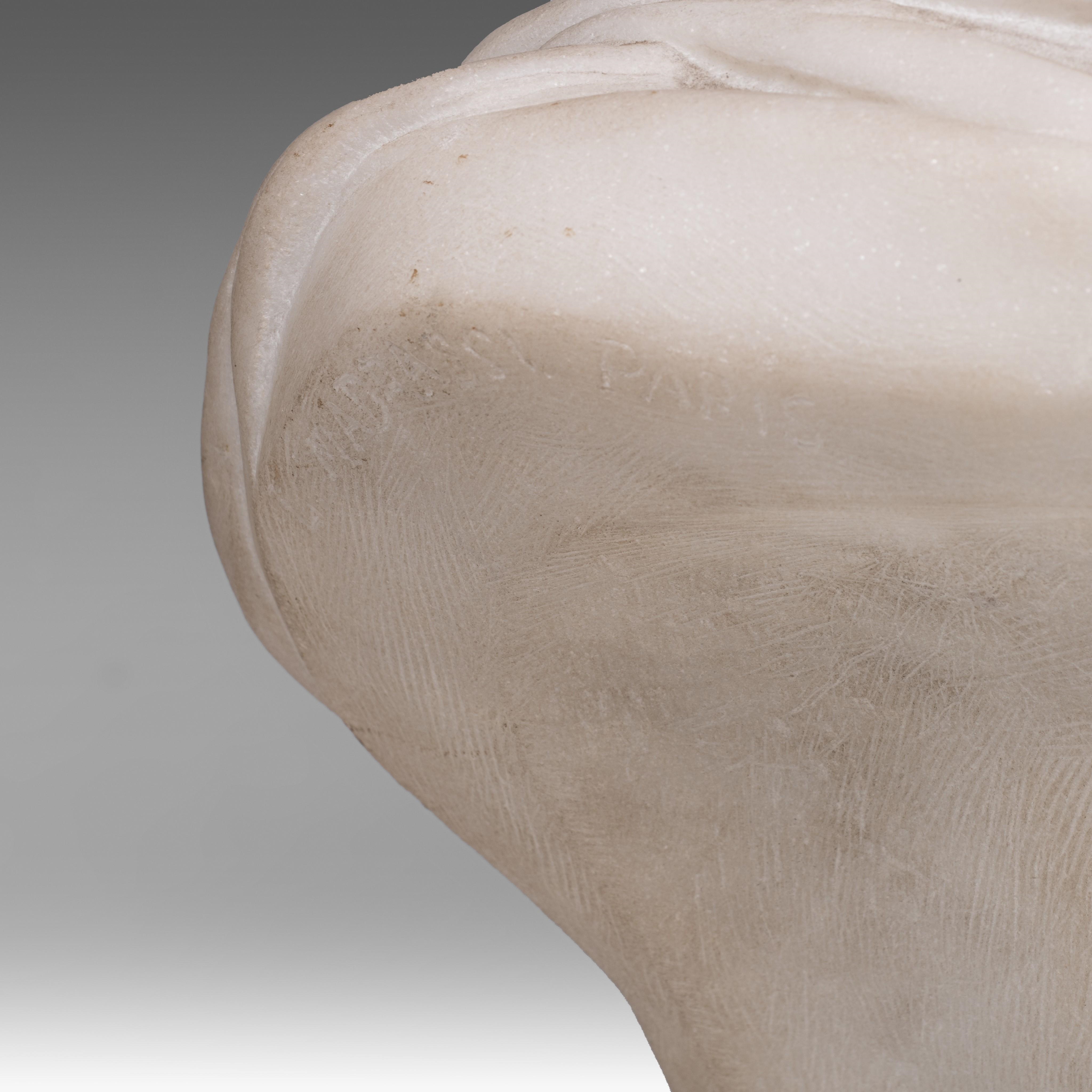 Luca Madrassi | Carrara Marble Bust Of A Young Girl With A Ribbon In ...