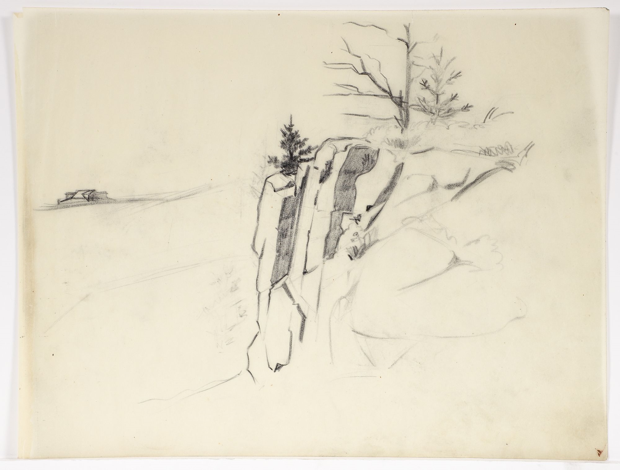 Louis Lozowick | Two pencil drawings related to Low Horizon (1947 ...