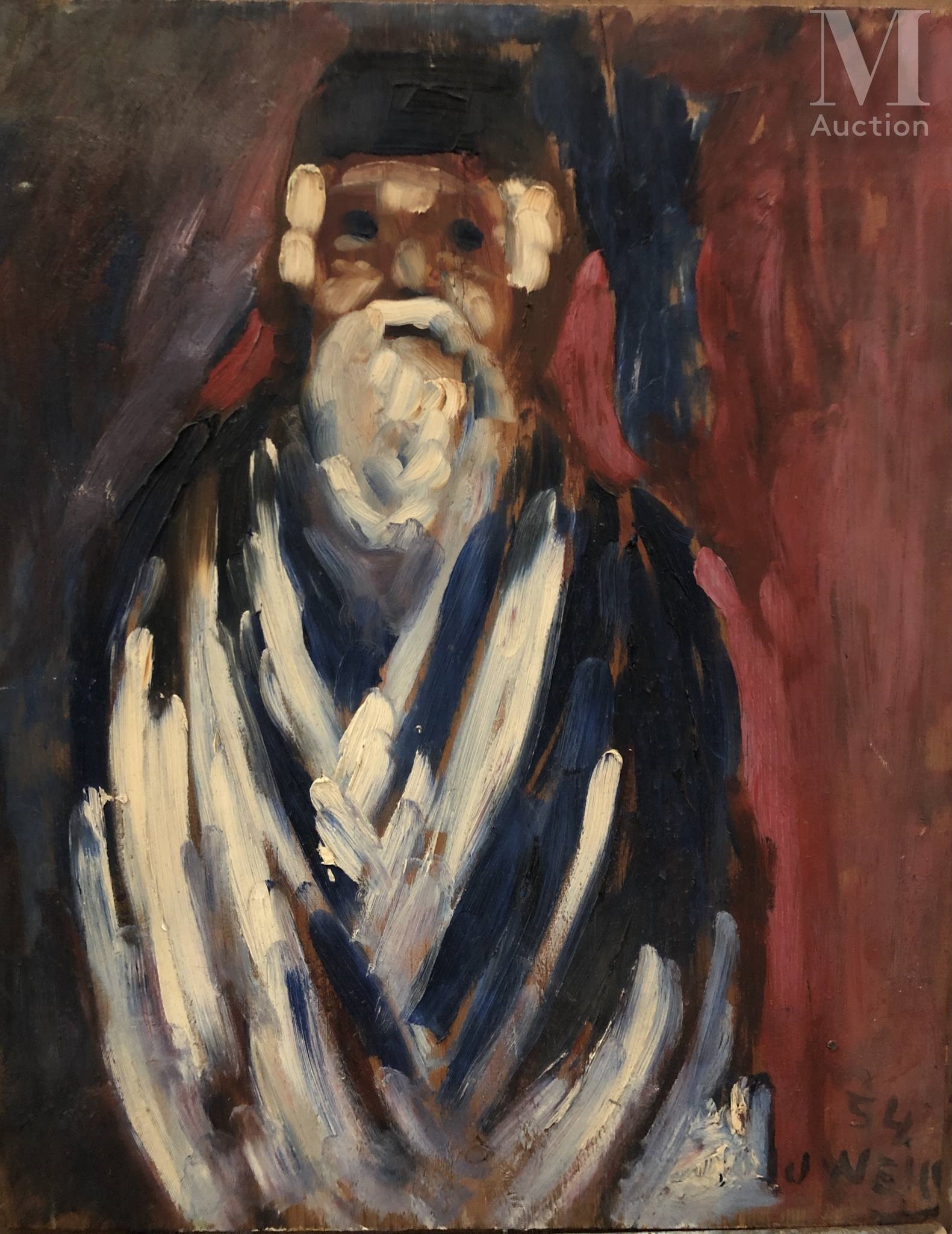Joseph Weiss | Le rabbin vêtu de blanc | MutualArt