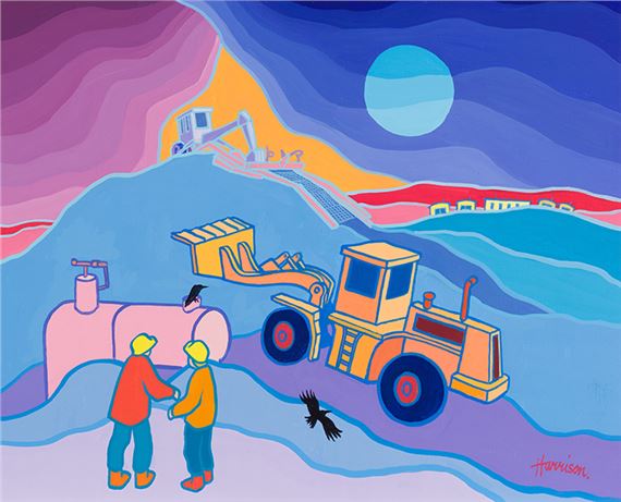 Ted Harrison | The Ross Gold Claim (1989) | MutualArt