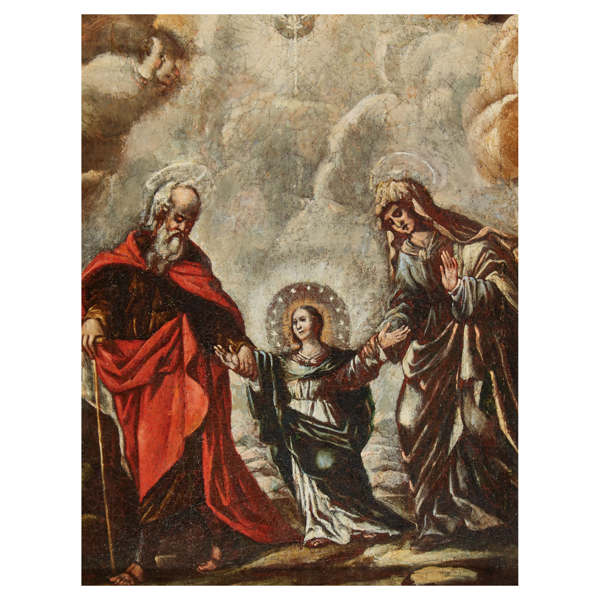Castillian School, 18th Century | La Virgen con San Joaquín y Santa Ana ...