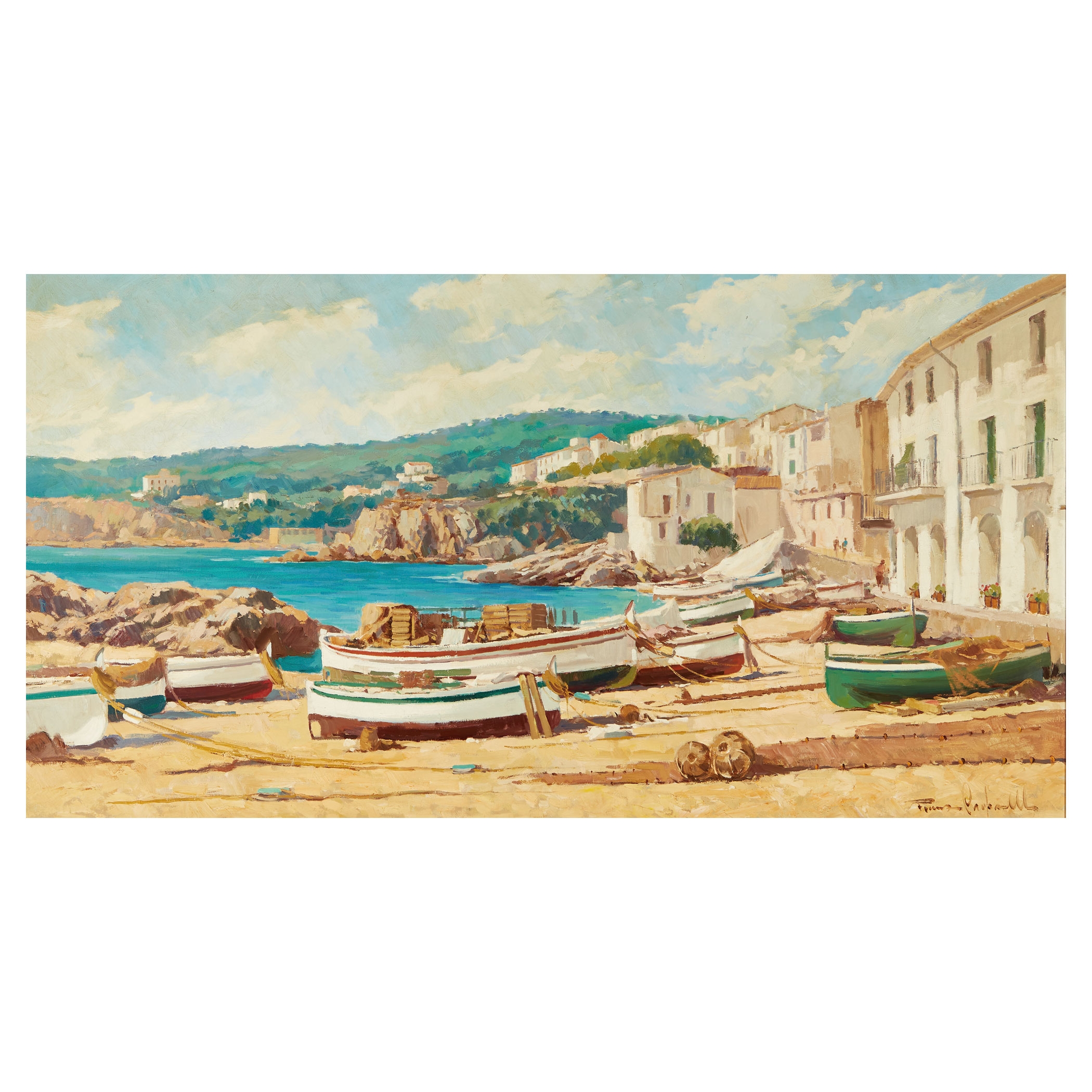 Francesc Carbonell Massabe | Barcas a la platja | MutualArt