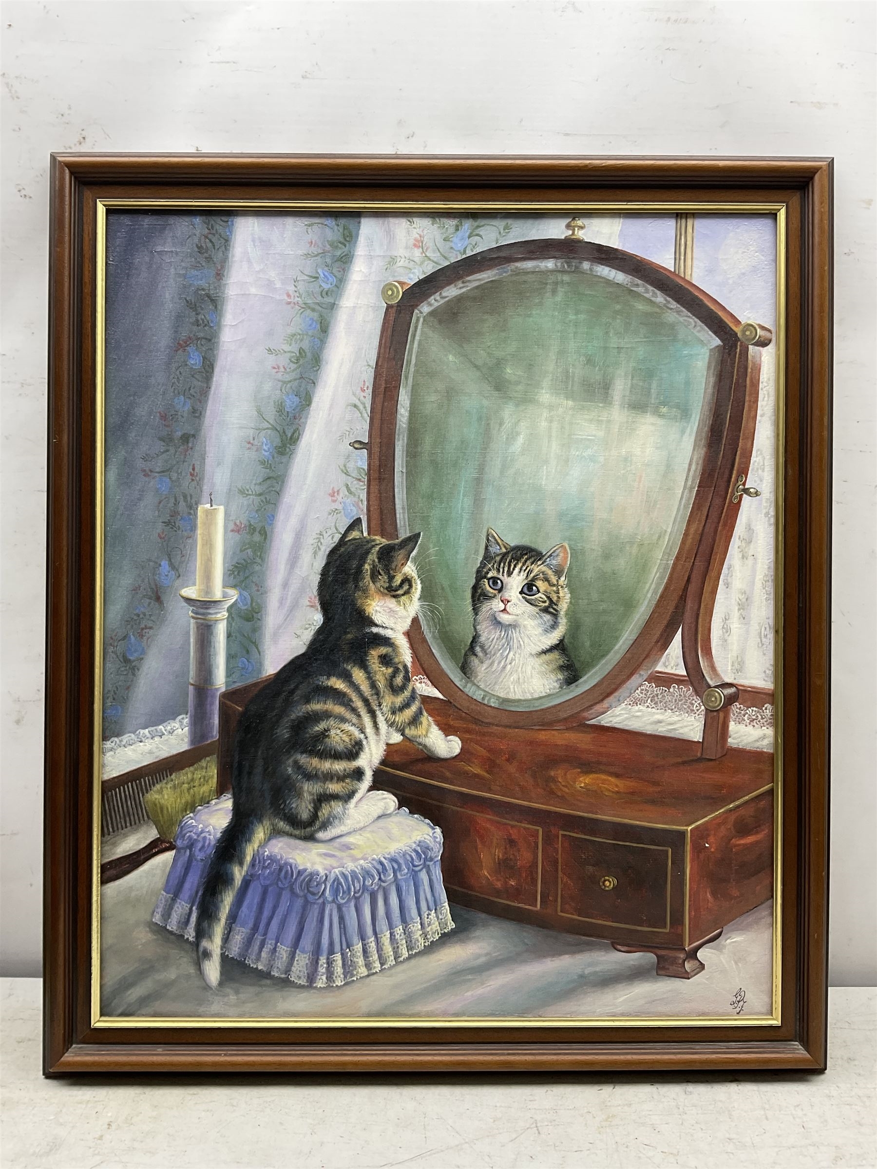 Graham Flight | Cat at the Dressing Mirror | MutualArt