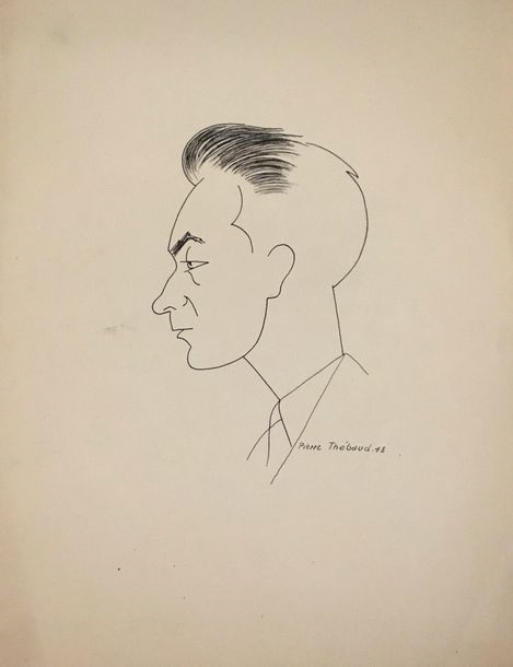 Pierre Thébaud | Portrait of Marcel Aymé (1948) | MutualArt