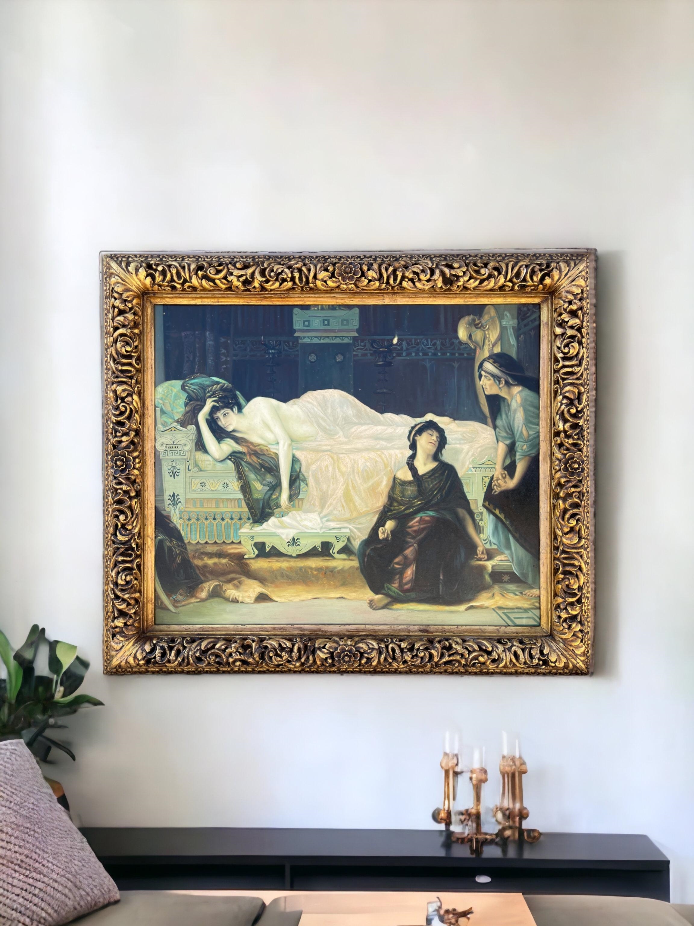 Alexandre Cabanel | Lady Reclining in a Garden Conversing with Two ...