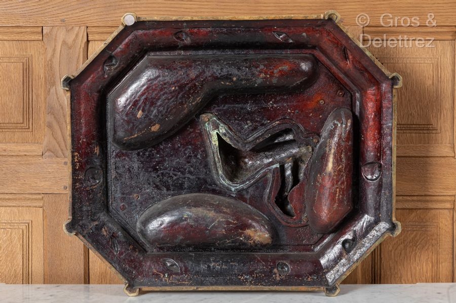Albert Marionnet | Centerpiece in bronze representing a nymph on a ...