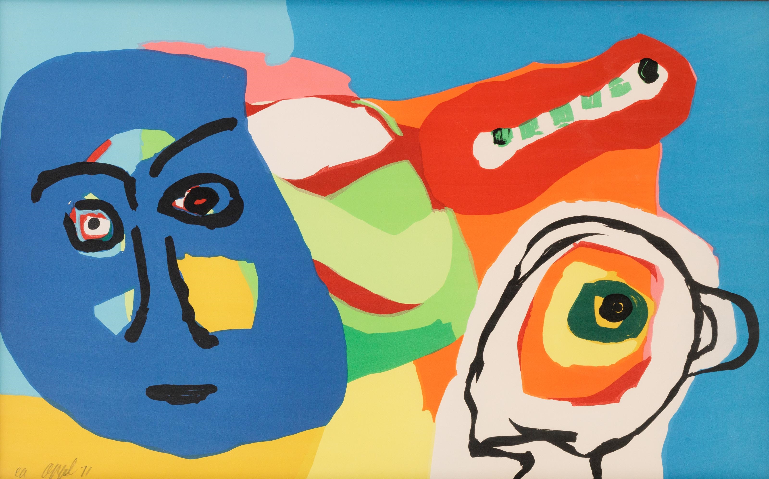 Karel Appel | Kleurenzeefdruk | MutualArt