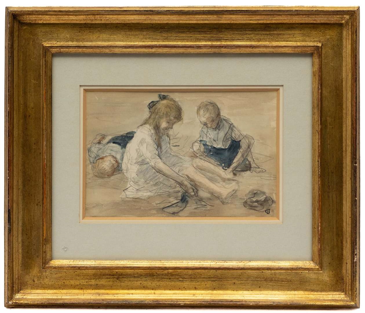 Johan Antonie de Jonge | Children playing on the beach | MutualArt