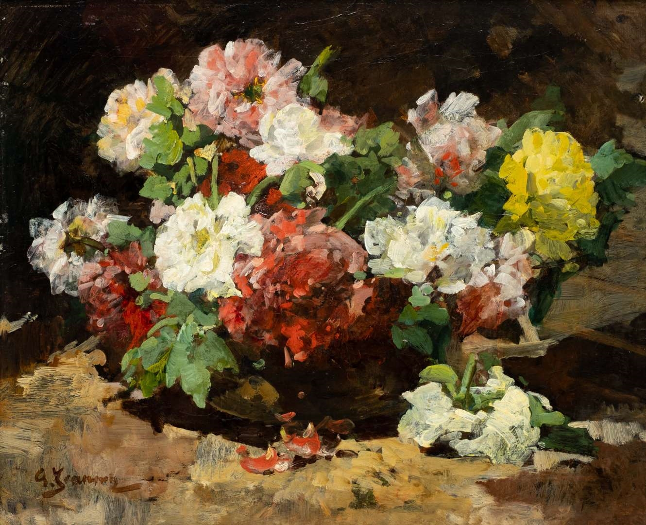 Georges Jeannin | A still life with flowers | MutualArt