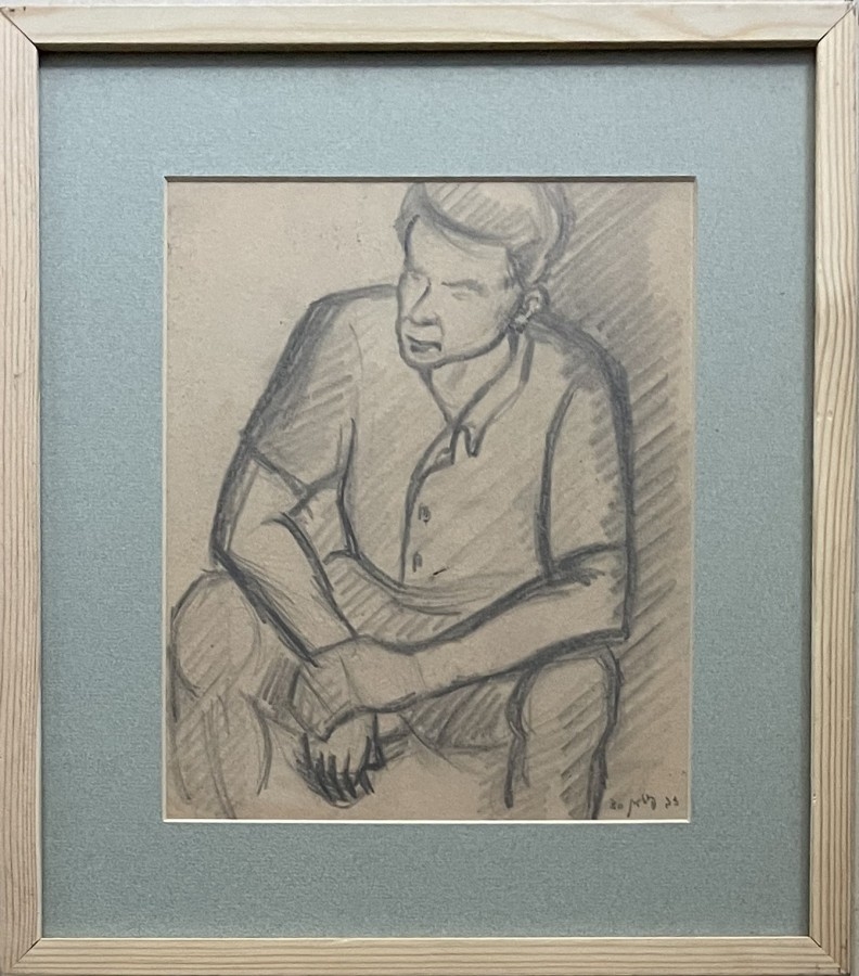 Dov Feigin | A sitting man (1980) | MutualArt