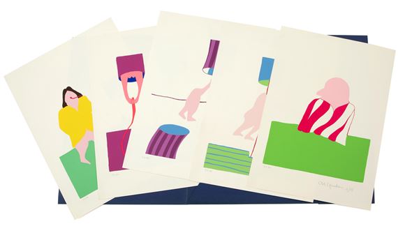 Ad Gerritsen | Map met vijf kleurenzeefdrukken | MutualArt