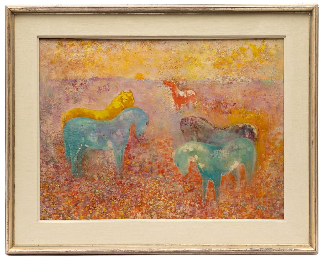 Frits Klein | Five horses in a landscape | MutualArt