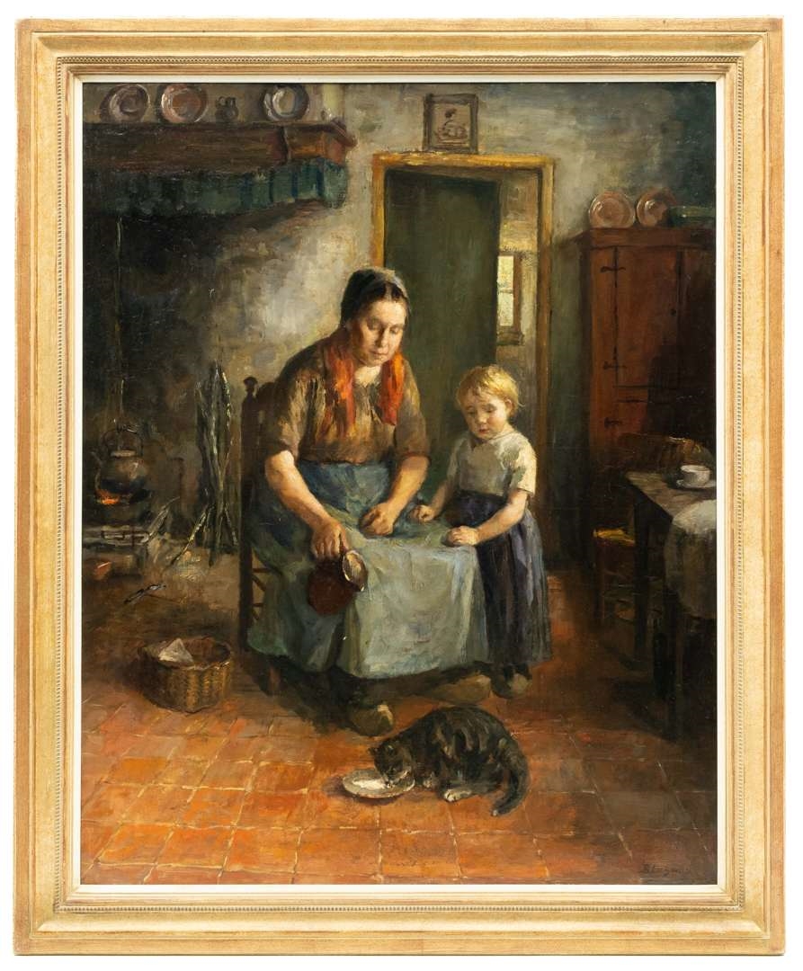 Baruch Leao Lopes de Laguna | Feeding the kitten | MutualArt