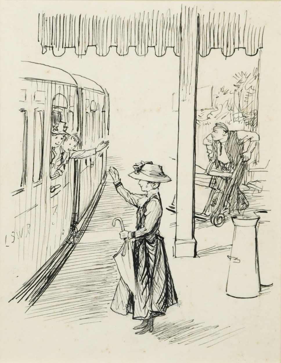 Ernest Howard Shepard | Aunt Fanny met us at the station | MutualArt