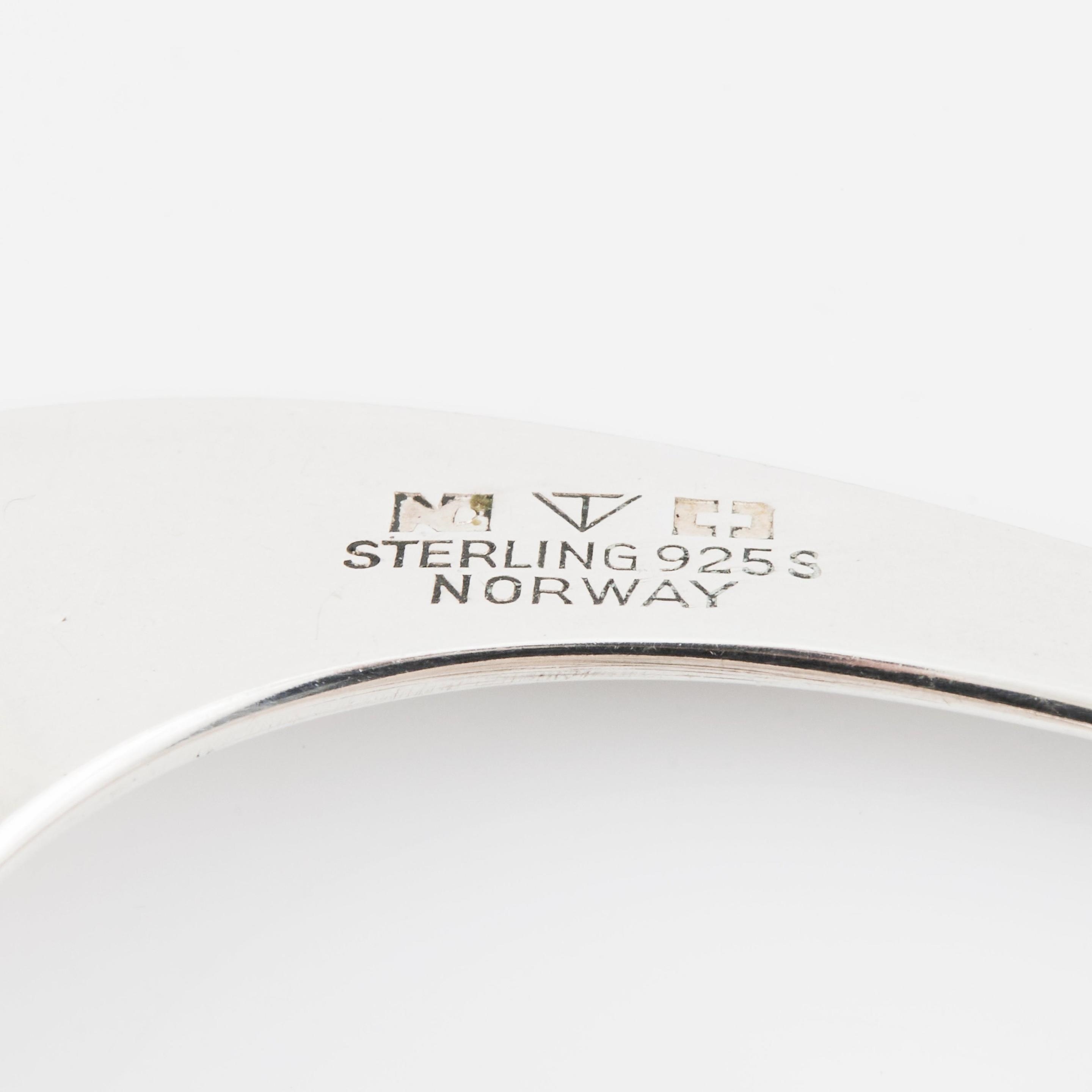 Tone Vigeland | Tone Vigeland a pair of sterling silver Slynge/Sling ...