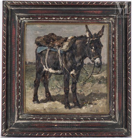 Johannes Hubertus Leonardus De Haas | A bull and a calf in a meadow ...