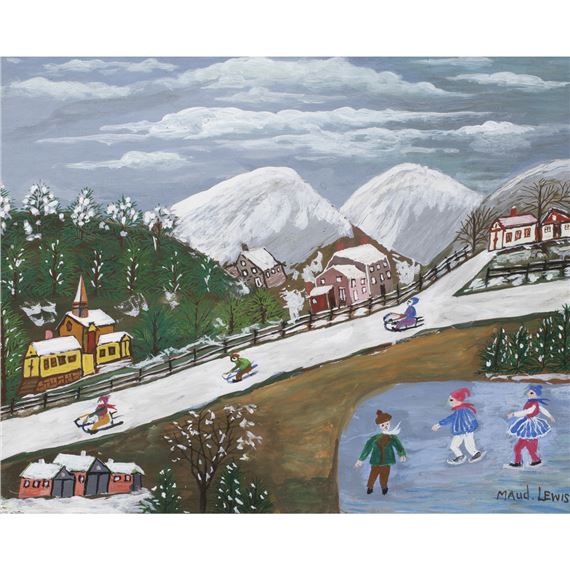 Maud Lewis | Untitled (Winter Fun) | MutualArt