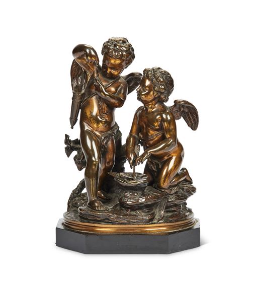 French School, 19th Century | The young Cupid showing a kneeling female ...