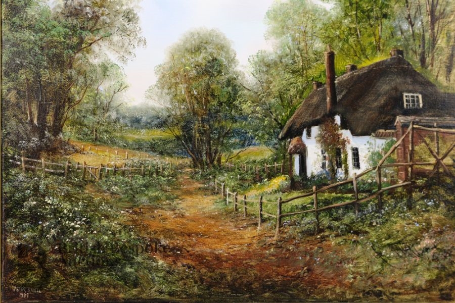 Peter Snell | Sleepy Thatch Cottage | MutualArt