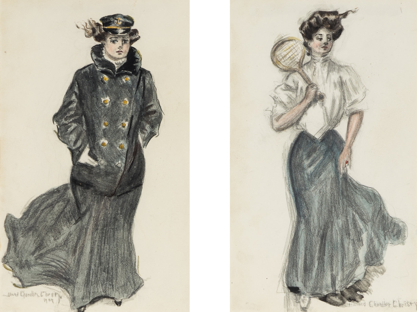 Howard Chandler Christy | Woman Wearing Winged Tiara | MutualArt