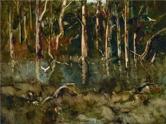 William Boissevain | Kauri Swamp with Birds (1981) | MutualArt