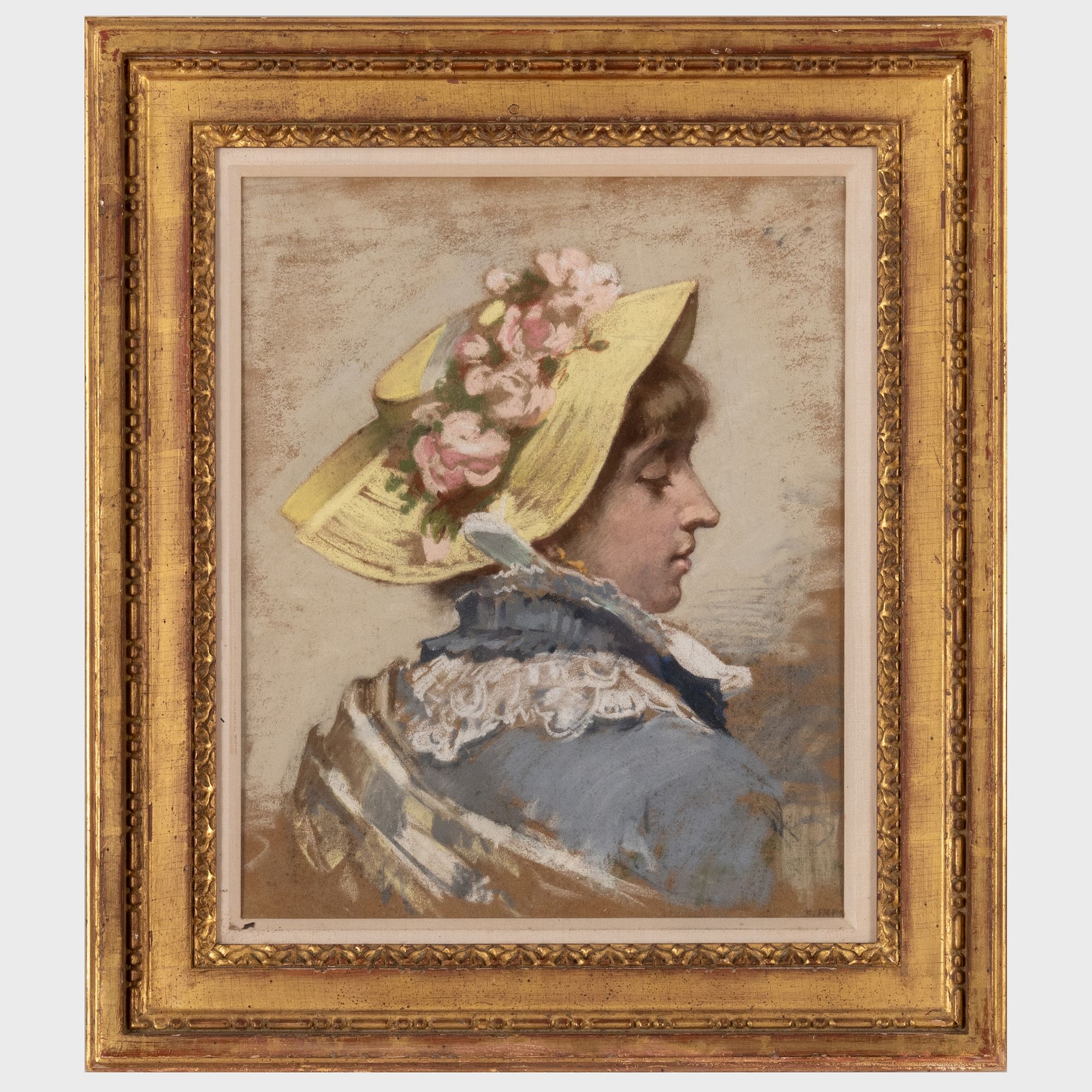 Fedor Encke | Woman in a Straw Hat | MutualArt