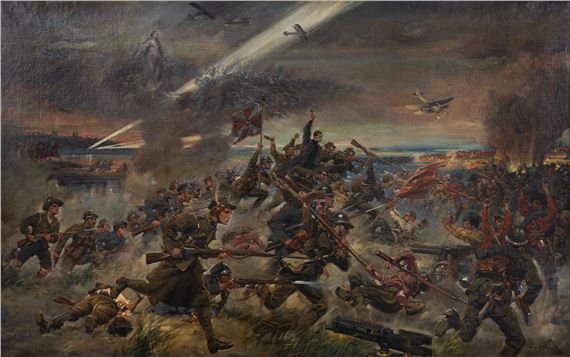 Jerzy Kossak | Cud nad Wisłą (Miracle on the Vistula) (1931) | MutualArt