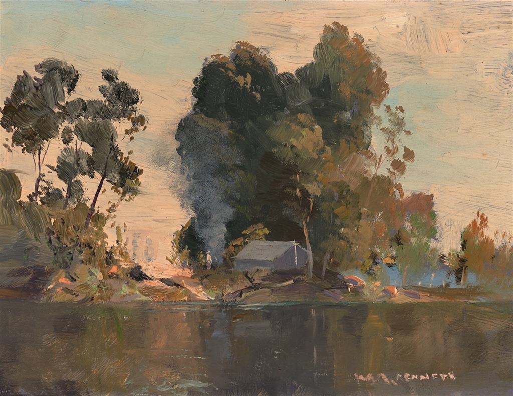 Rubery Bennett | Campers by the River & Rockfishing (double sided ...