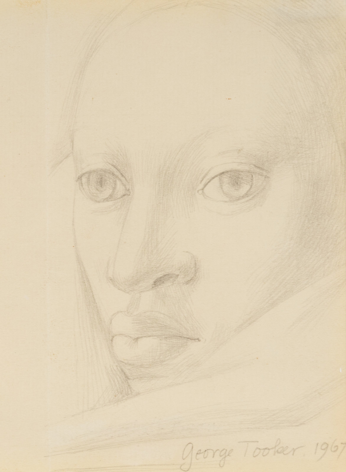 George Tooker | Untitled (Portrait of a Woman) (1967) | MutualArt