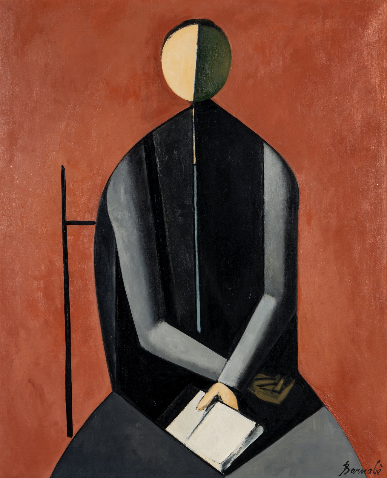 Duilio Barnabè | Seated Figure with a Book (1957) | MutualArt
