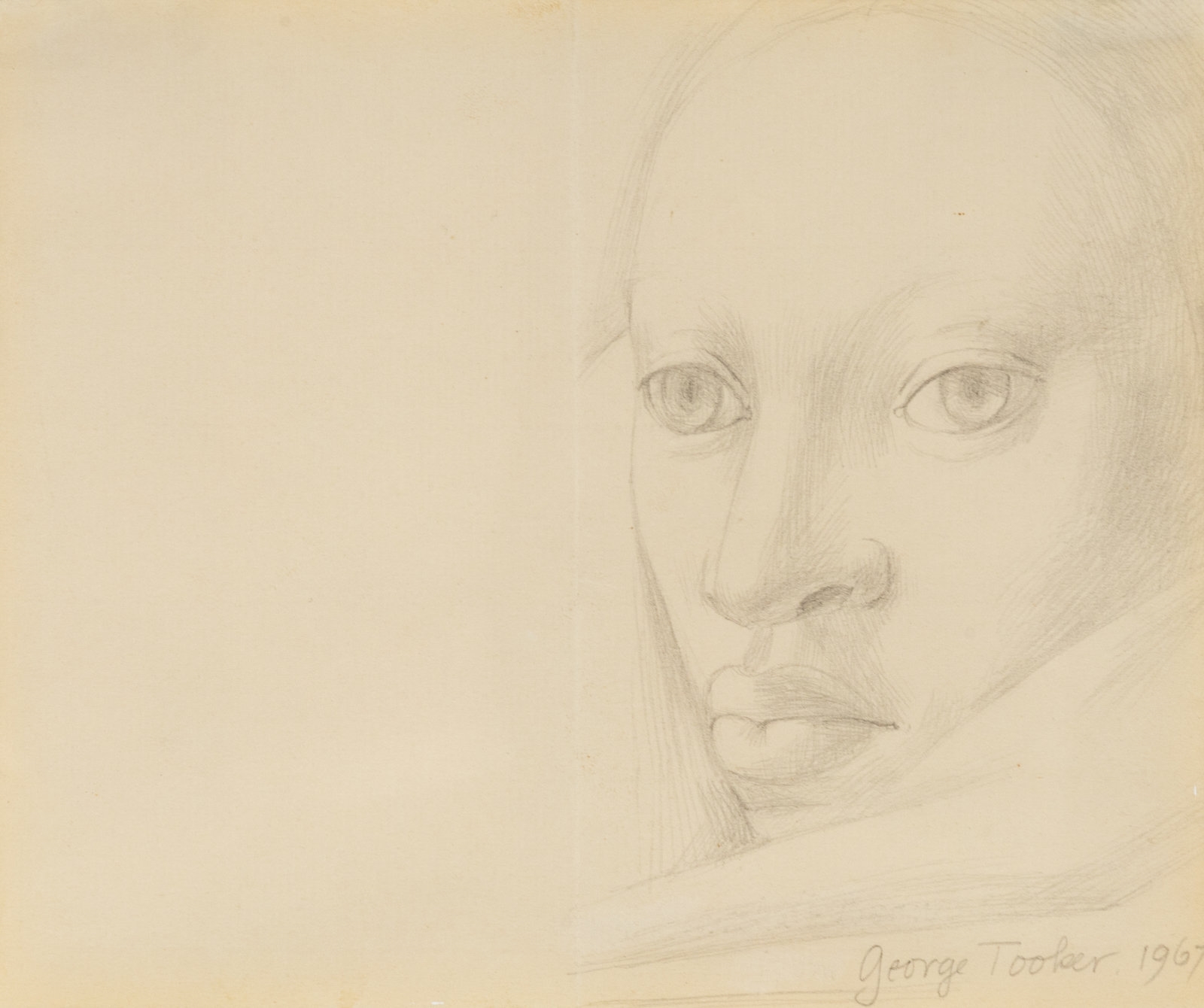 George Tooker | Untitled (Portrait of a Woman) (1967) | MutualArt