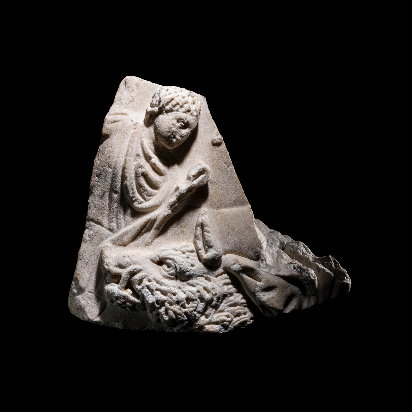 Roman School 3rd Century | A Roman Marble Fragment Depicting the ...