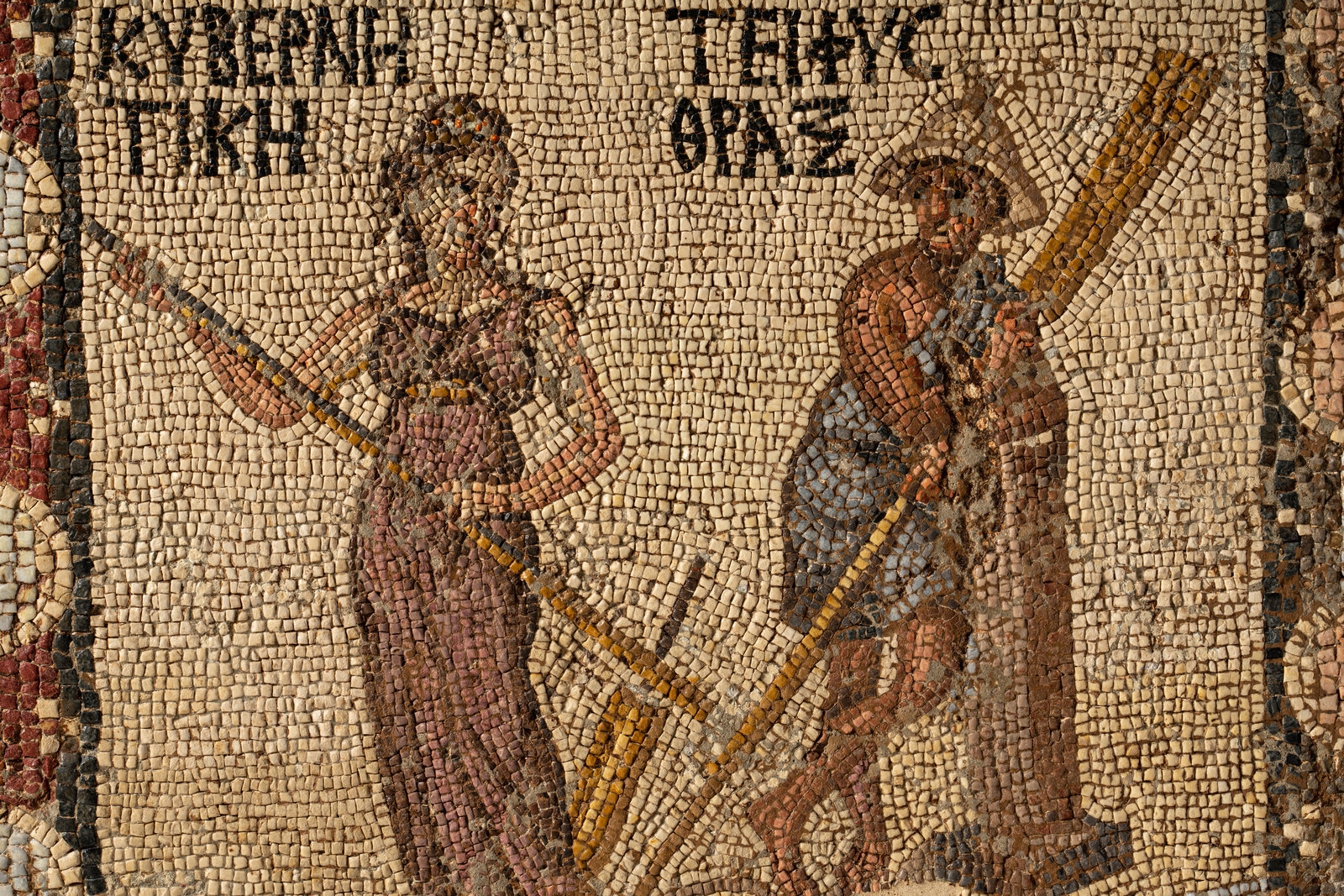 Roman School, 2nd Century | A Roman Mosaic Panel with Tiphys | MutualArt