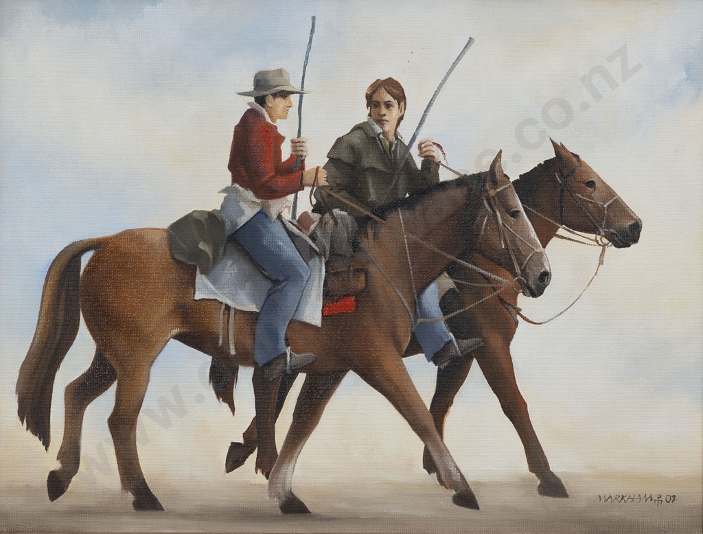 Philip Markham | Musterers on Mt Nicholas (Diptych) | MutualArt