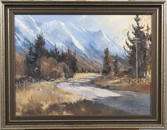 William Francis Moore | South Bank Rakaia River Valley (1934) | MutualArt