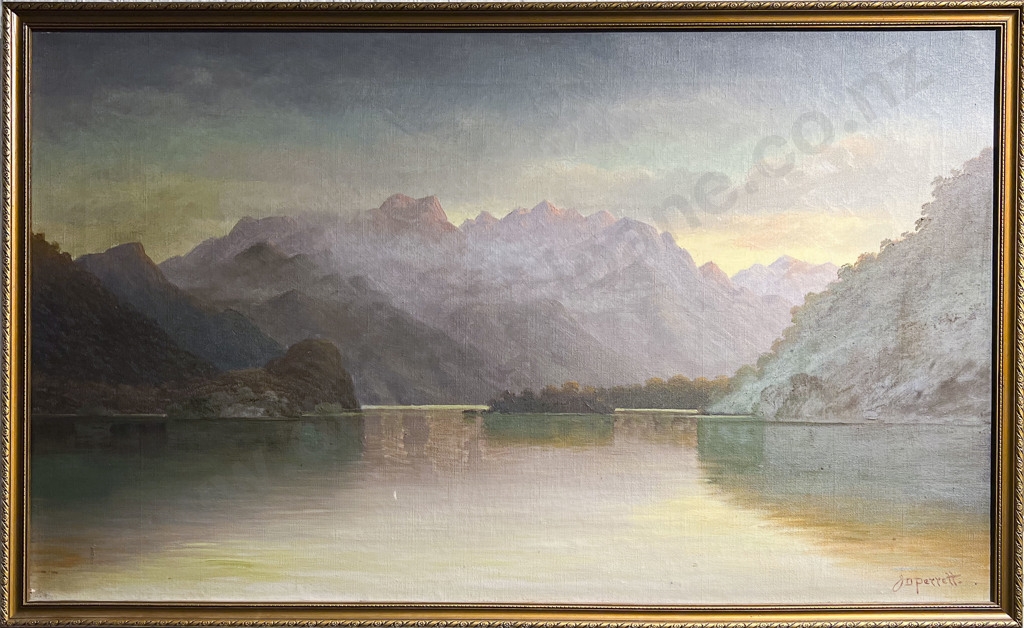 John Douglas Perrett | Lake and Mountain Scape | MutualArt