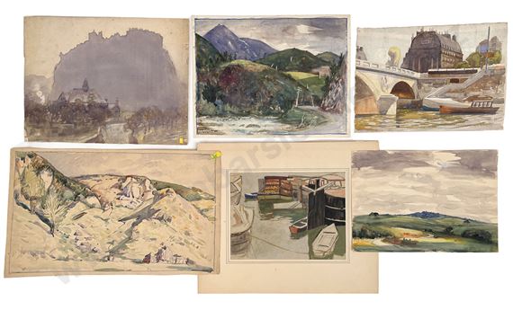 John Weeks | Six Watercolour Sketches (1888) | MutualArt