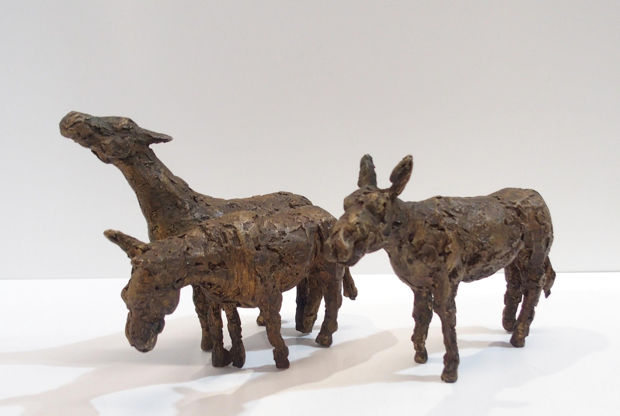 Jenepher Wendy Ross | Two resin sculptures of donkeys | MutualArt