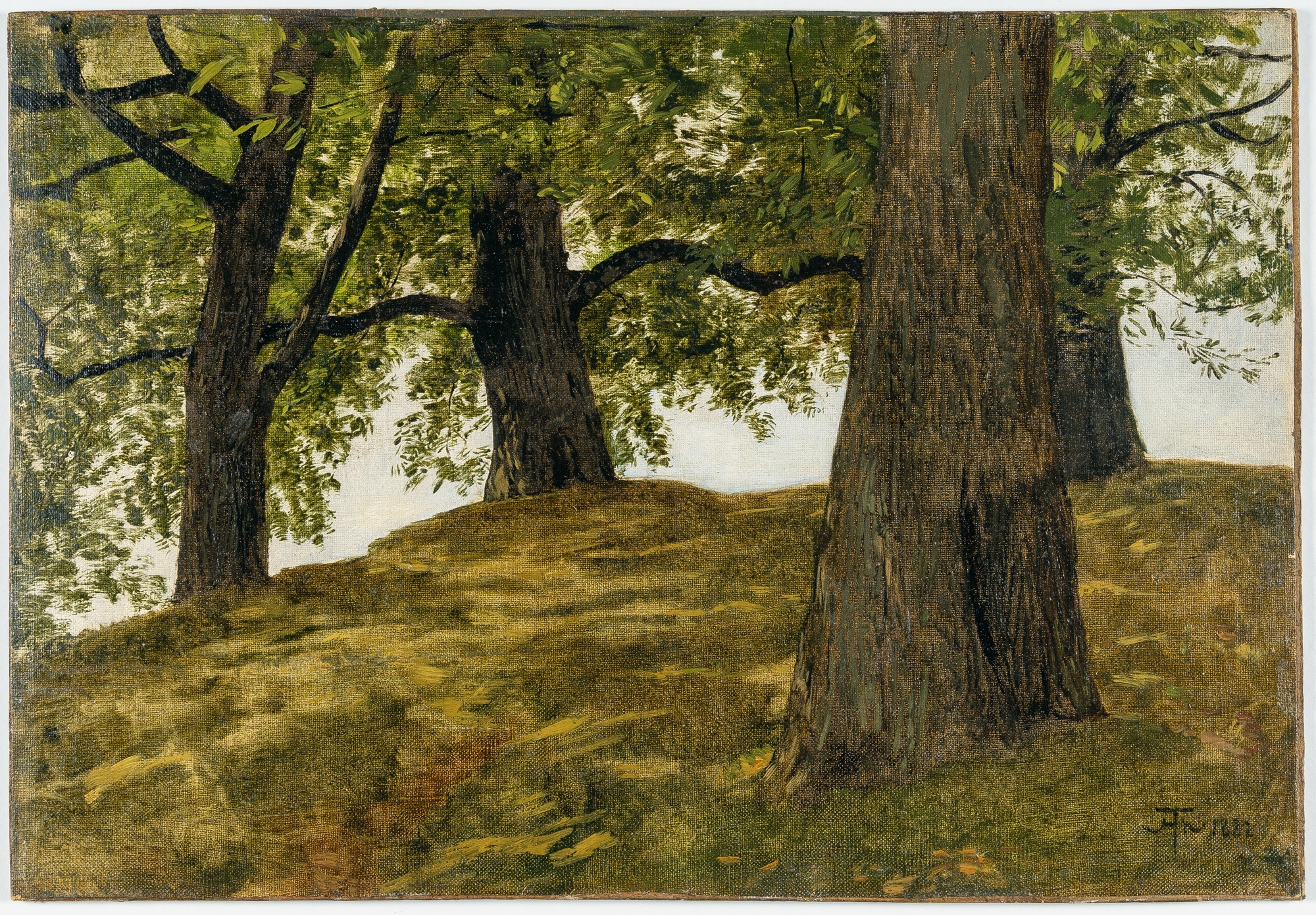 Hans Thoma | Chestnut grove in morning light (1882) | MutualArt