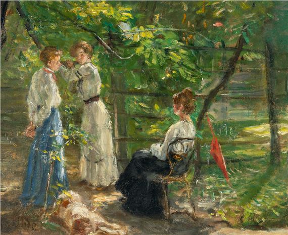 Fritz von Uhde | In the garden (1904) | MutualArt