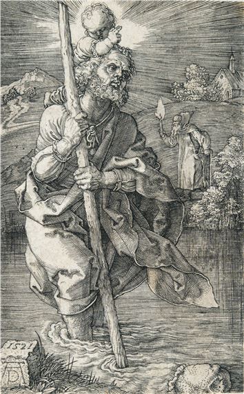 Albrecht Dürer | Saint Christopher with head turned back (1521) | MutualArt