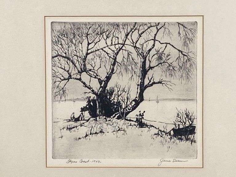 James Swann | 1943 James Swann Texas Coast Etching (1943) | MutualArt