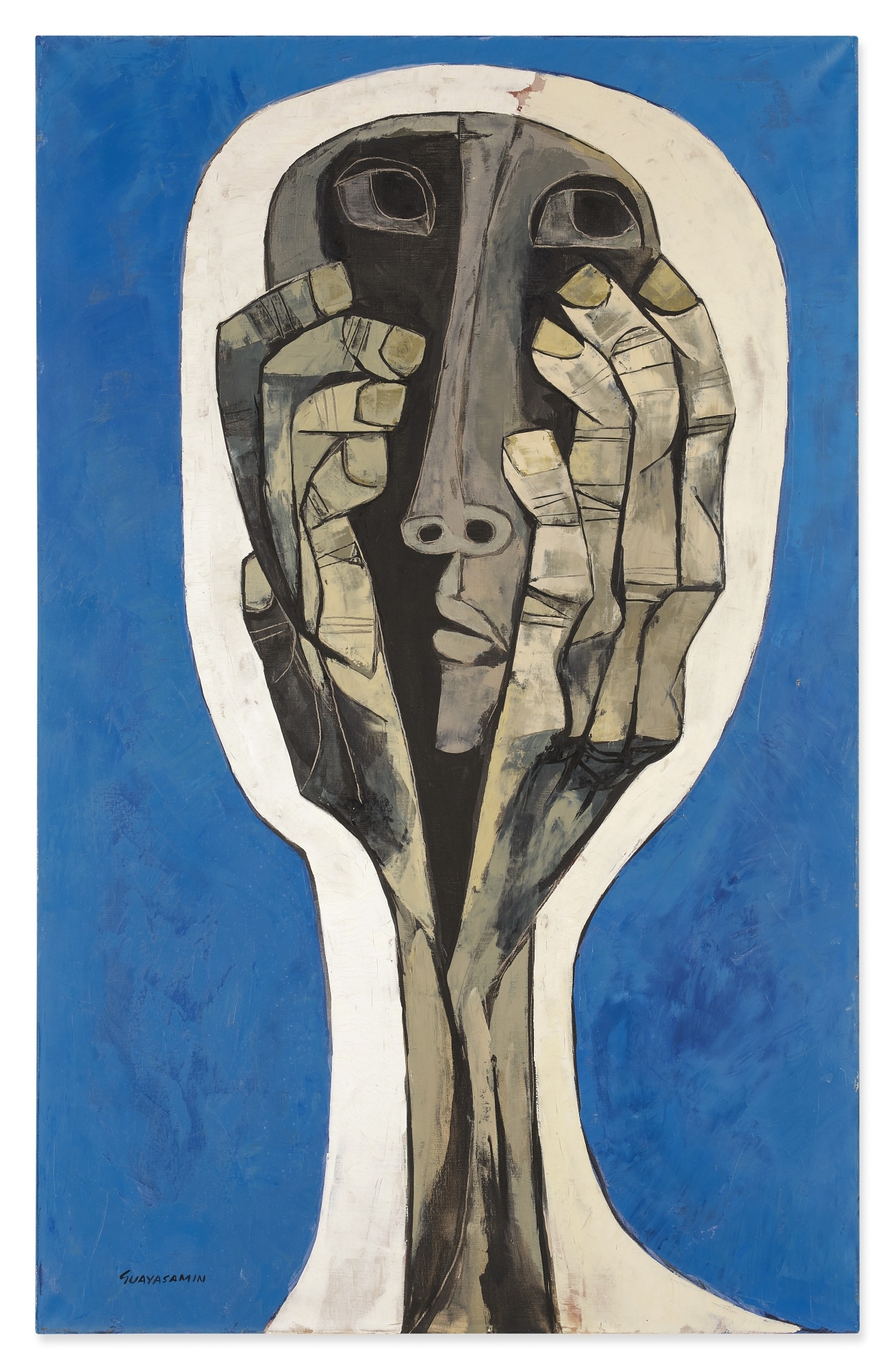 Oswaldo Guayasamín | Untitled, Abstract Faces | MutualArt