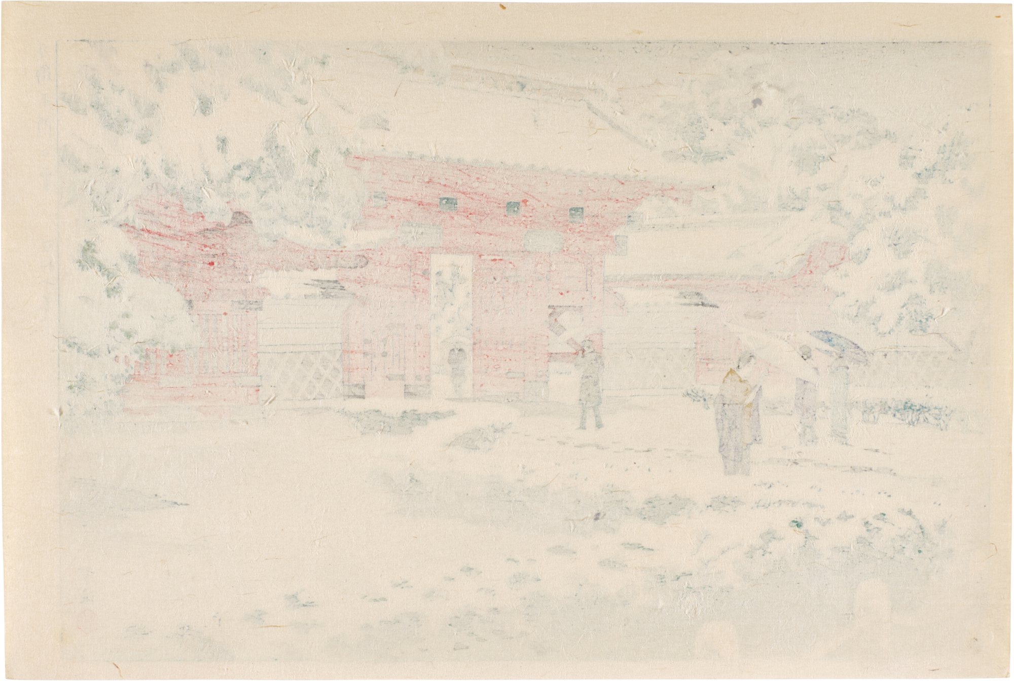Shiro Kasamatsu | Hongo Red Gate in Snow ( Hongo akamon no yuki ) (1935 ...