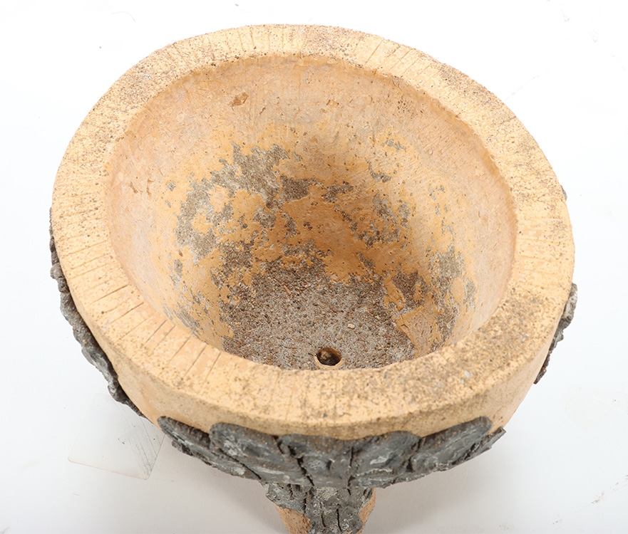 Planters | Four French cast stone faux bois planters with simulated bark. | MutualArt