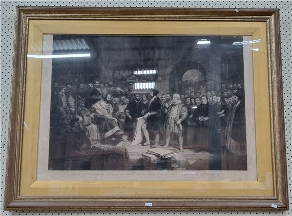 George Cattermole | Henry VIII seated in an interior with attendants ...