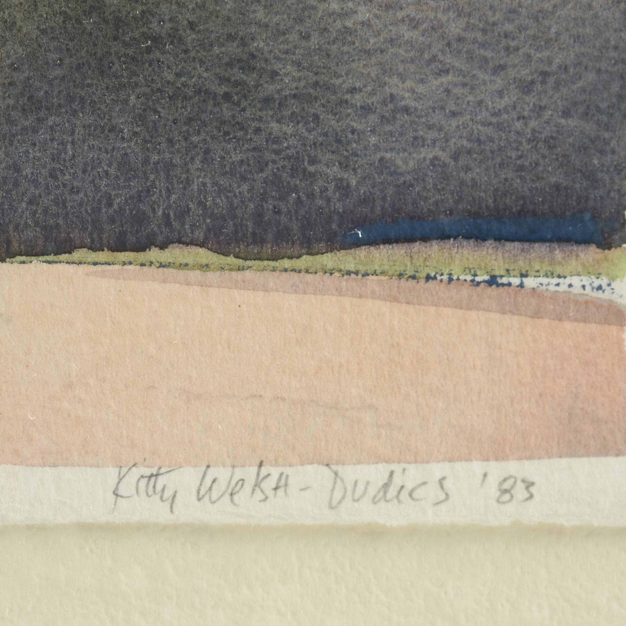 Kitty Welsh Dudics | Street Lined with Palms (1983) | MutualArt